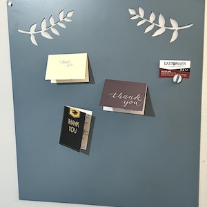 Metal Message Magnet Board Wall Sign With Leaf Pattern 18 to 24 Inches ...