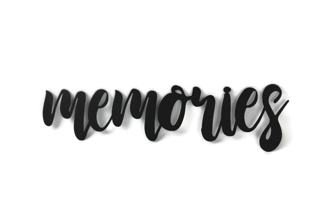 Memories Metal Script Word Sign 17 to 21 Inches Wide - Etsy