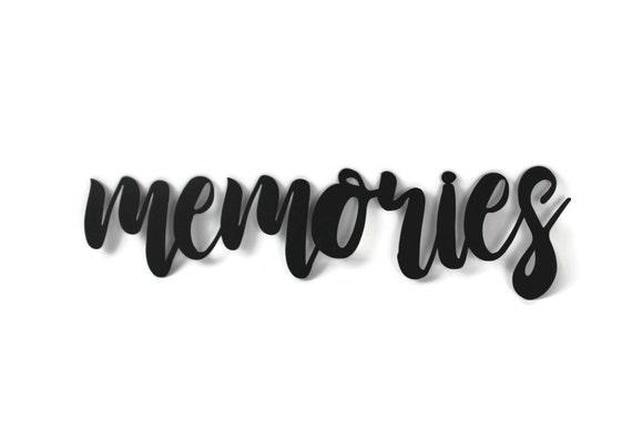 The Word Memories In Bubble Letters
