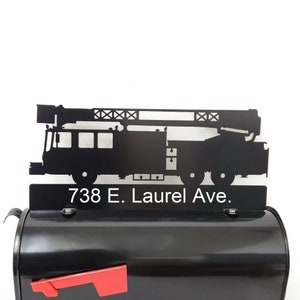 Fire Truck Engine Custom Metal Mailbox Topper 18 Inches Wide - Does Not ...