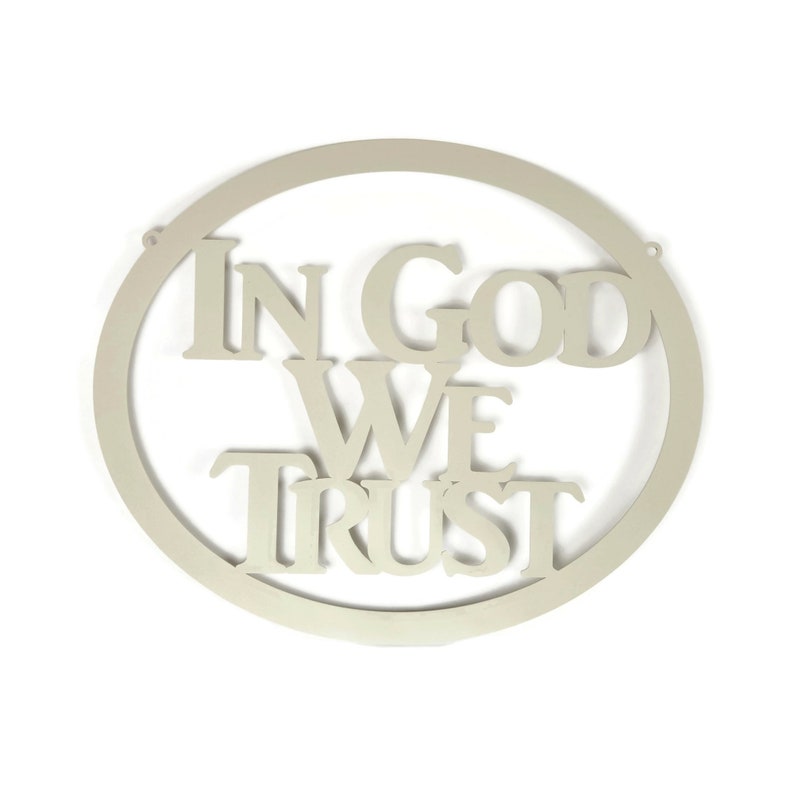 In God We Trust Metal Oval Shaped Wall Art Sign of the United - Etsy