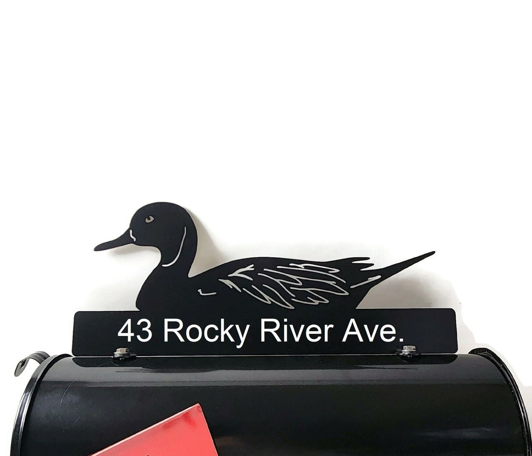 Mallard Duck Personalized Metal Mailbox Topper 17 Inches Wide Does Not ...
