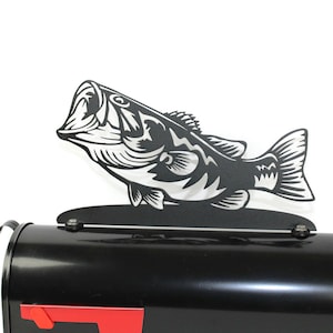 Bass Fish Metal Mailbox Topper 8 Inches Tall - Does Not Include a ...