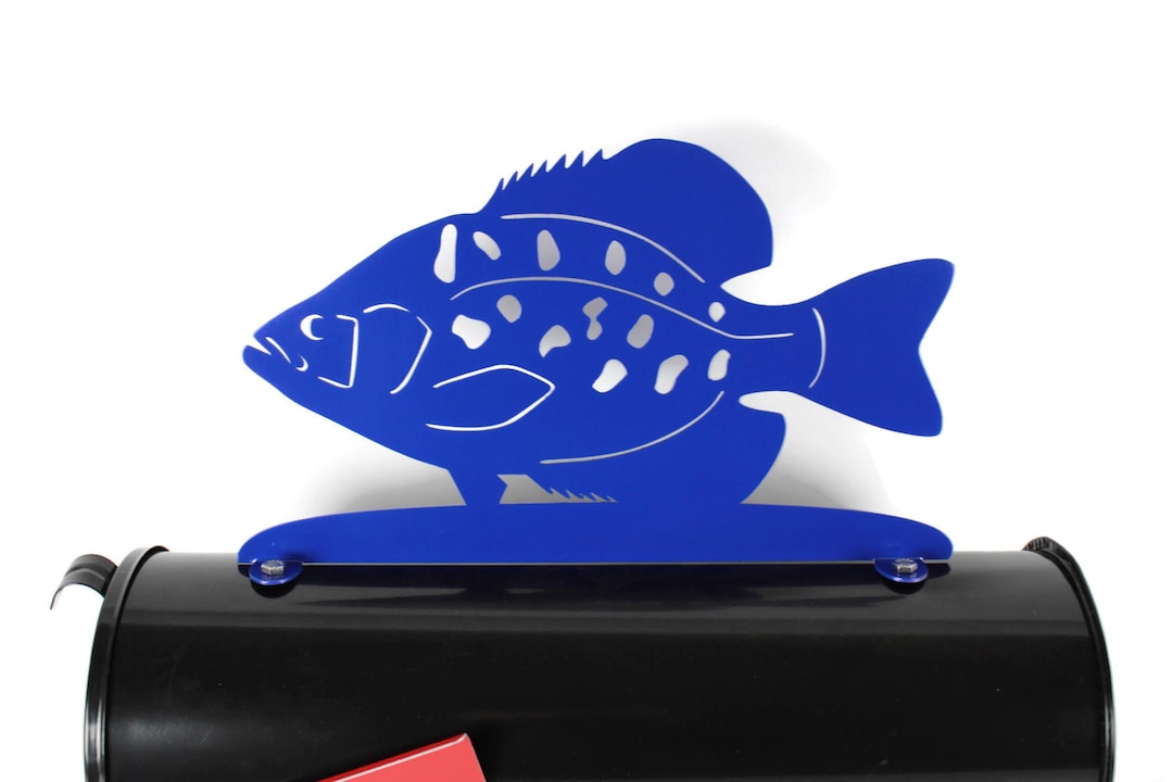 Crappie Fish Metal Mailbox Topper 8.5 Inches Tall - Does Not Include a ...