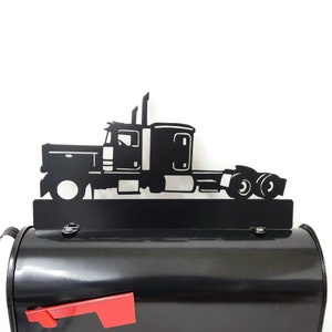 Semi Truck Personalized Metal Mailbox Topper 17 Inches Wide - Does Not ...