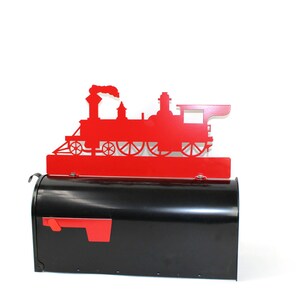 Train Engine Custom Metal Mailbox Topper 18 Inches Wide Does Not ...