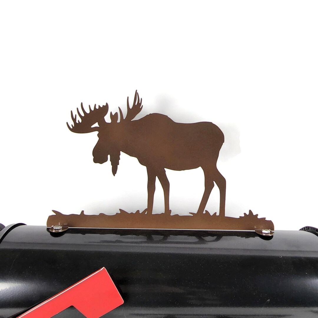 Moose Metal Mailbox Topper 8.5 Inches Tall - Does Not Include a Mailbox ...