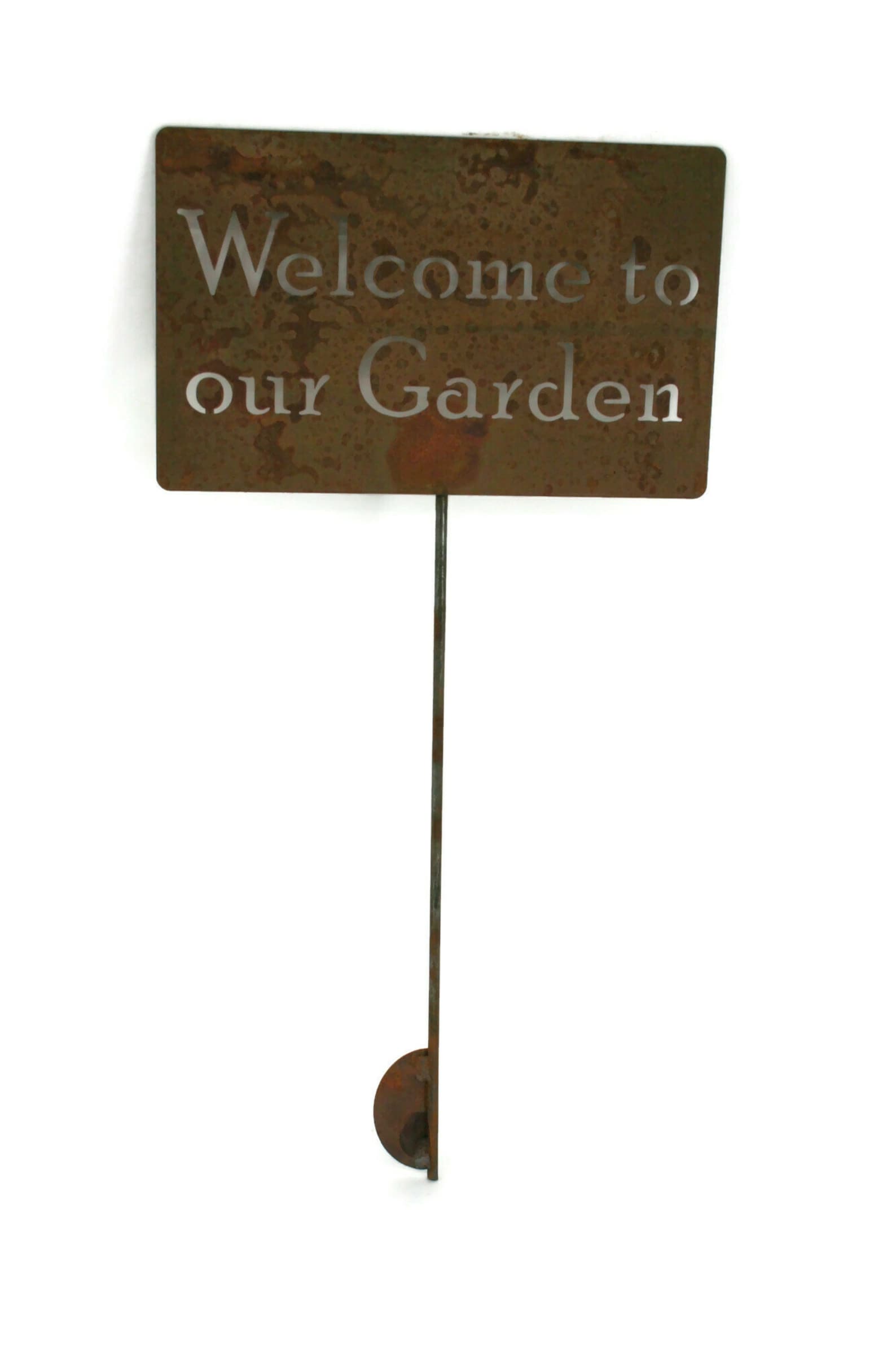 Welcome to our Garden Metal Garden Stake Sign Medium to XL | Etsy