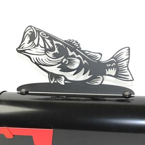 Bass Fish Metal Mailbox Topper 8 Inches Tall - Does Not Include a ...