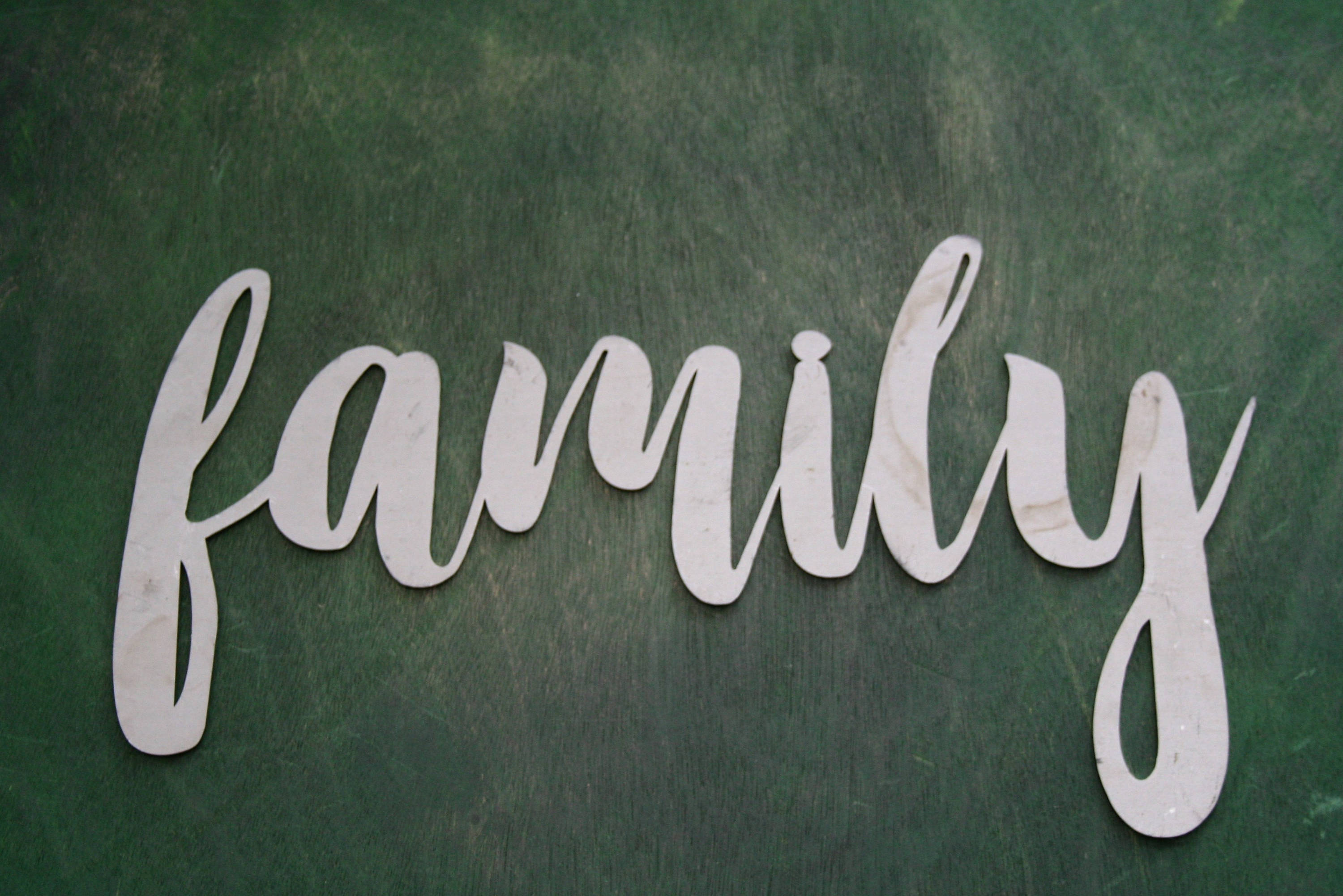 Family Script Family Metal Sign Metal Word Art New Baby Gift Steel Family Script Family Metal Sign Metal Word Art New Baby Gift Steel