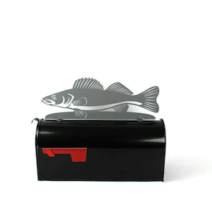 Walleye Fish Metal Mailbox Topper 6.5 Inches Tall - Does Not Include a ...