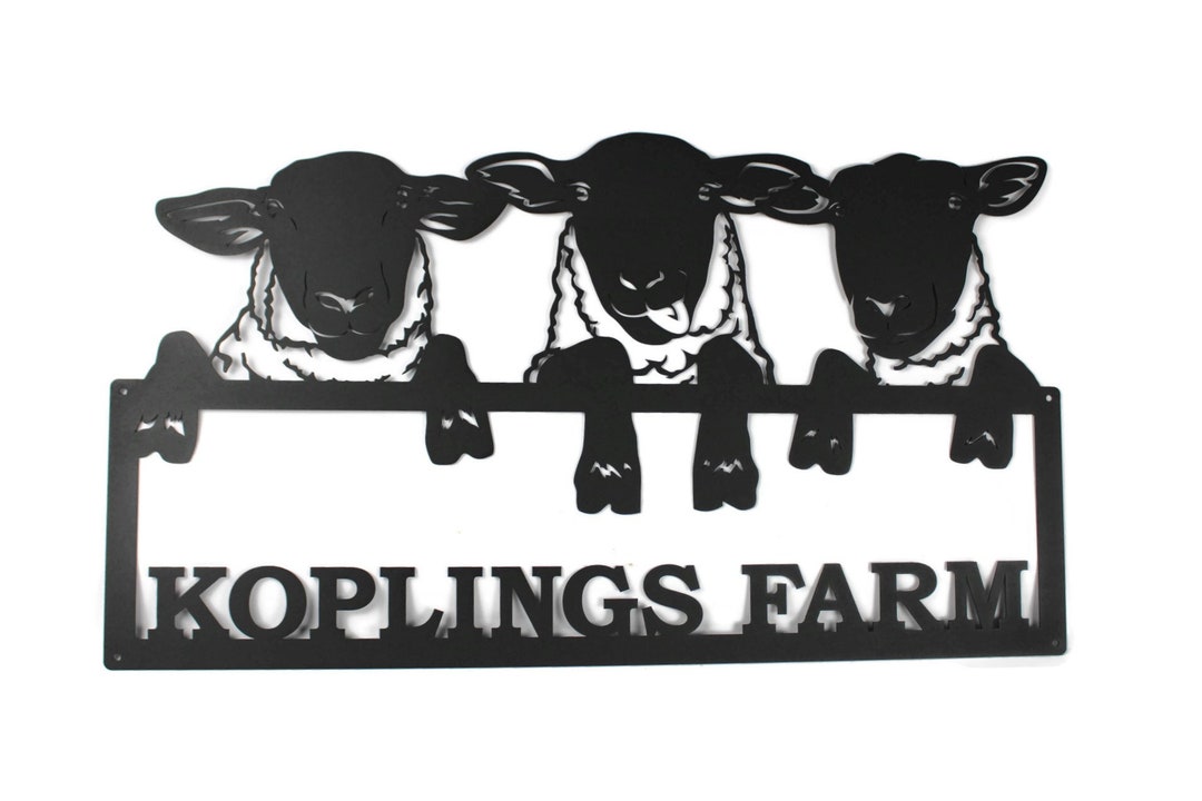 Family Farm Name Peek a Boo Sheep Sign 23 to 32 Inches Wide - Etsy