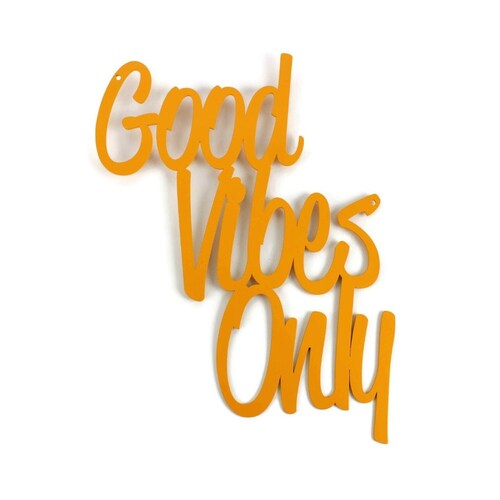 Good Vibes Only Metal Wall Art Sign With Waves and Powder Coat - Etsy
