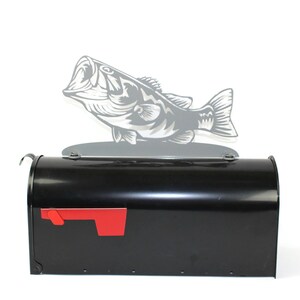 Bass Fish Metal Mailbox Topper 8 Inches Tall - Does Not Include a ...