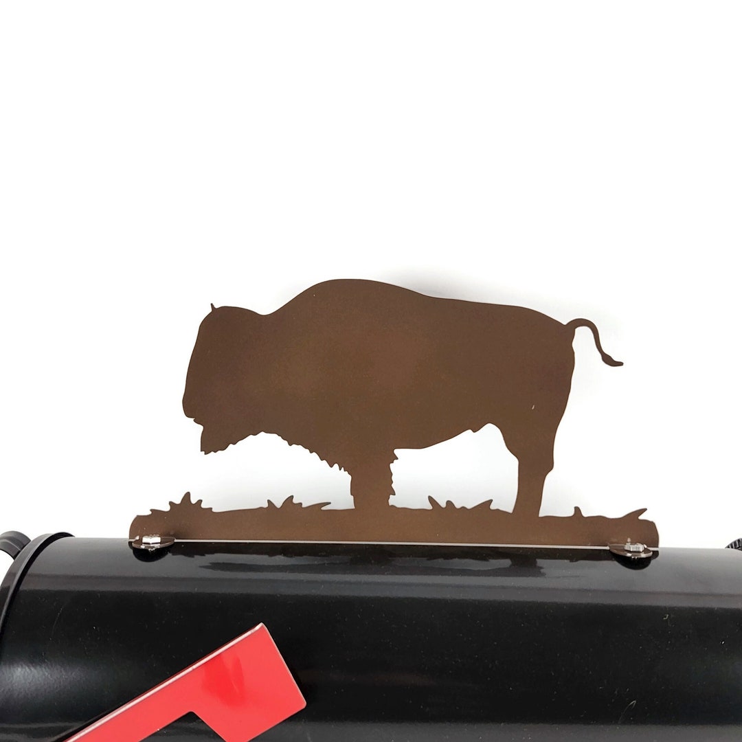 Bison Buffalo Metal Mailbox Topper 7 Inches Tall - Does Not Include a ...