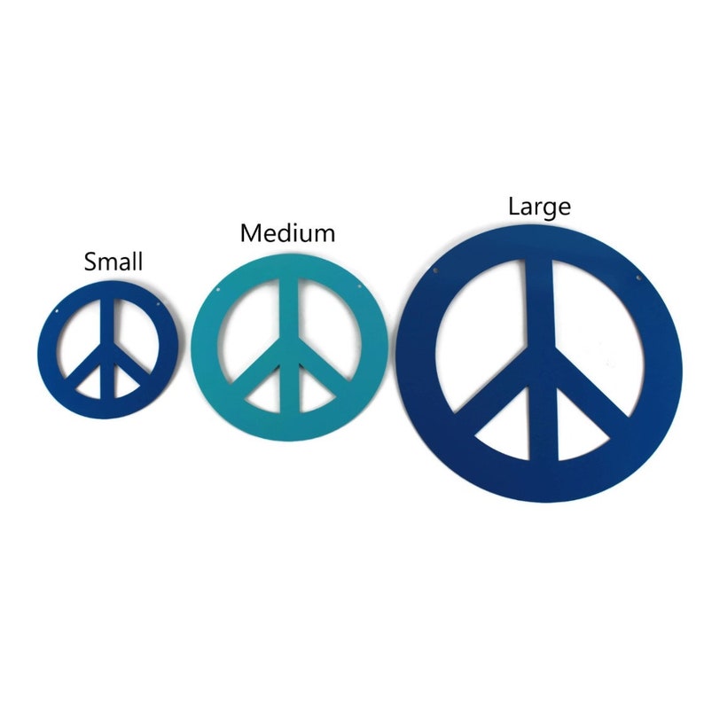 Metal Peace Symbol Wall Art Sign 9 to 24 Inches Wide - Etsy