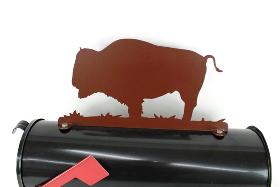 Bison Buffalo Metal Mailbox Topper 7 Inches Tall - Etsy