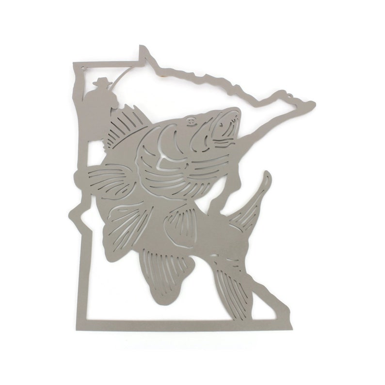 Minnesota Walleye Fishing Metal Wall Art Sign 17.5 Inches Tall - Etsy