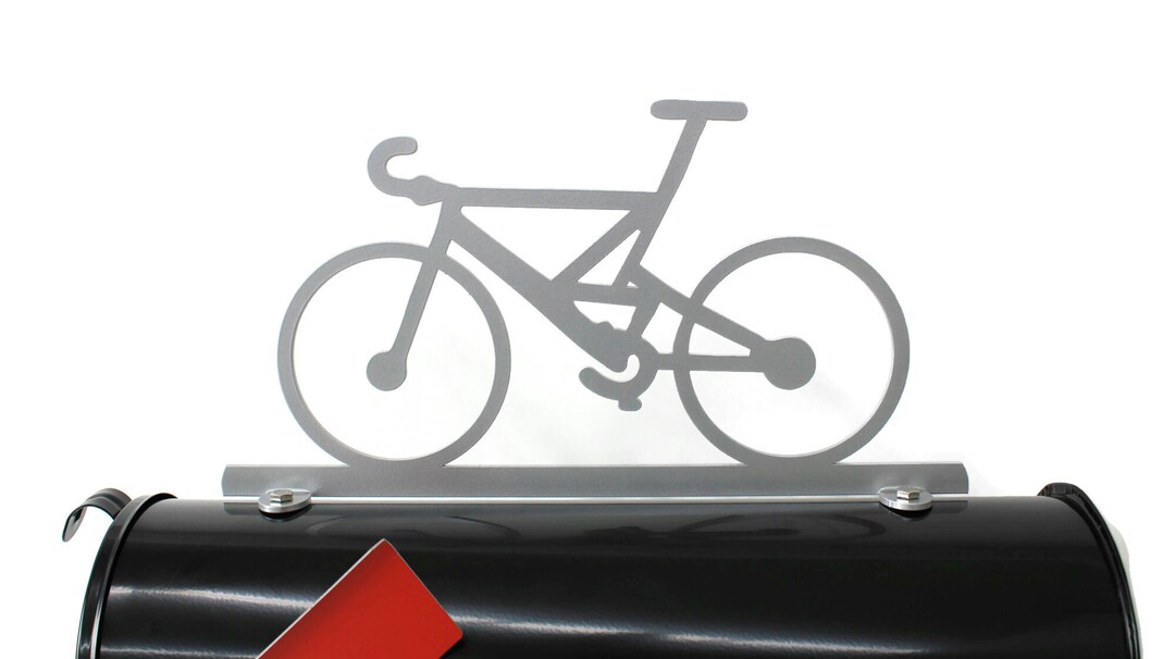 Bicycle Bike Metal Powder Coated Mailbox Topper 7.75 Inches Tall Does ...