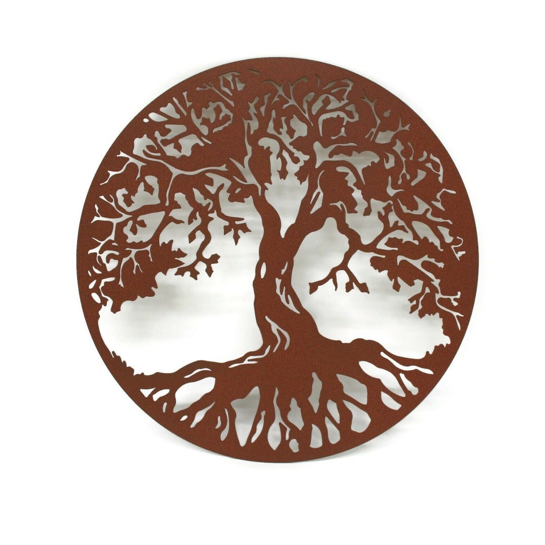 Tree of Life Round Metal Wall Art Sign 15 Inches Diameter - Etsy