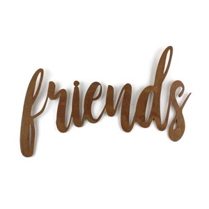 Friends Metal Script Word Sign 14.25 to 16.5 Inches Wide - Etsy