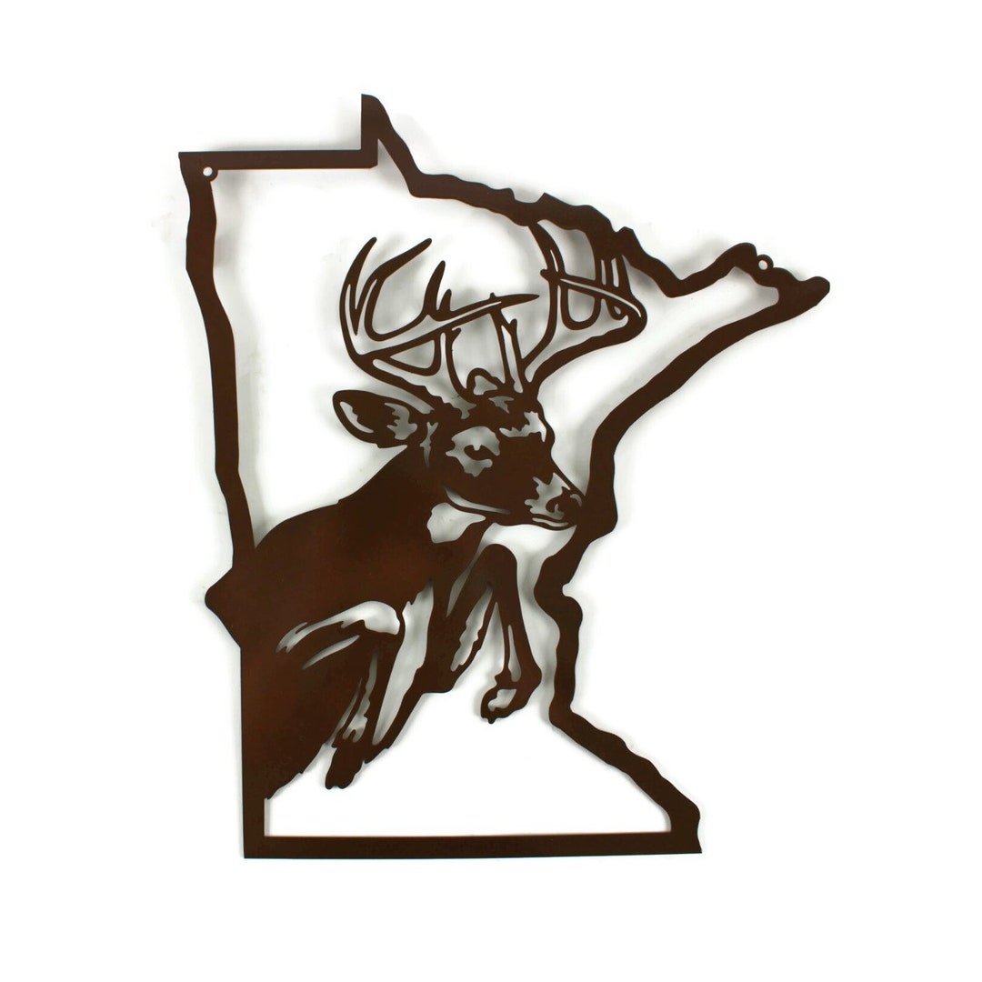 Minnesota Deer Hunting Metal Wall Art Sign 18 Inches Tall - Etsy