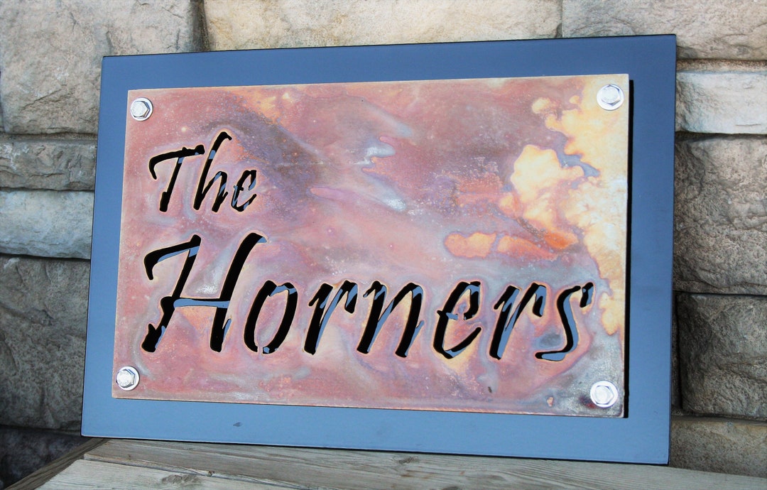 Metal Custom Outdoor Name Sign Layered Style 8x12" up to 10x20 ...