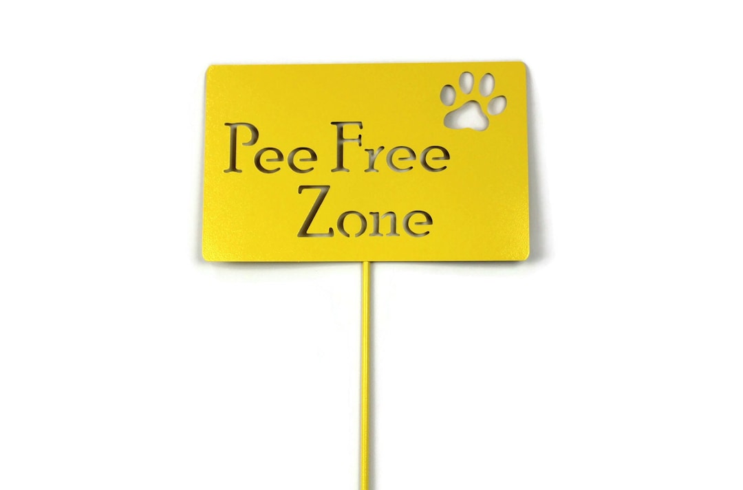Pee Free Zone Metal Yard Sign 21 to 33 Inches Tall - Etsy