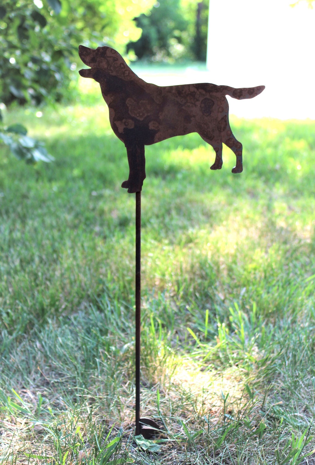 Labrador Dog Metal Stake 21 Inches Tall - Etsy
