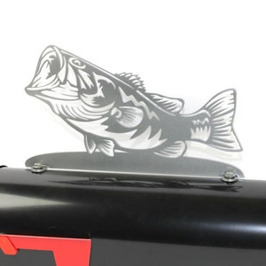 Bass Fish Metal Mailbox Topper 8 Inches Tall - Does Not Include a ...