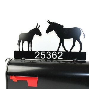 Two Donkeys Custom Metal Mailbox Topper 17 Inches Wide - Does Not ...