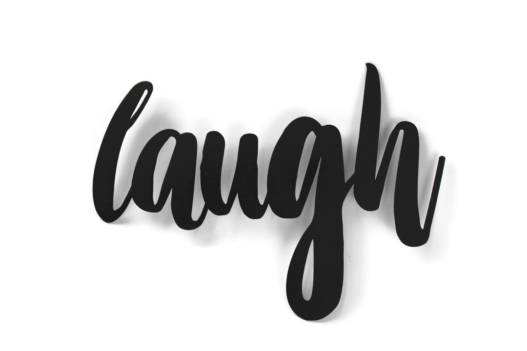 Laugh Metal Script Word Sign 9.75 to 13.5 Inches Wide - Etsy