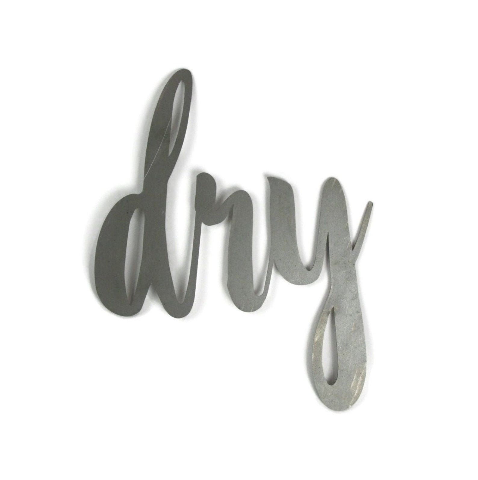 Dry Metal Script Word Sign 7.25 to 12 Inches Wide - Etsy
