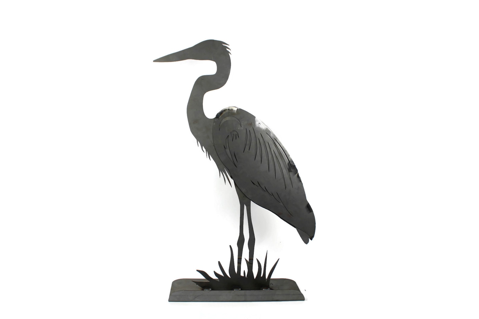 Metal Heron Standing Bird 34 Inches Tall - Etsy