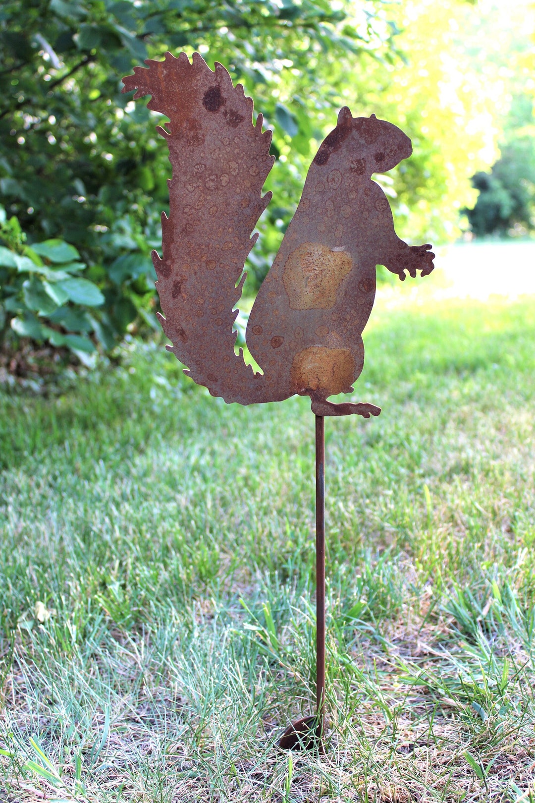 Squirrel Metal Garden Stake 23 to 33 Inches Tall - Etsy