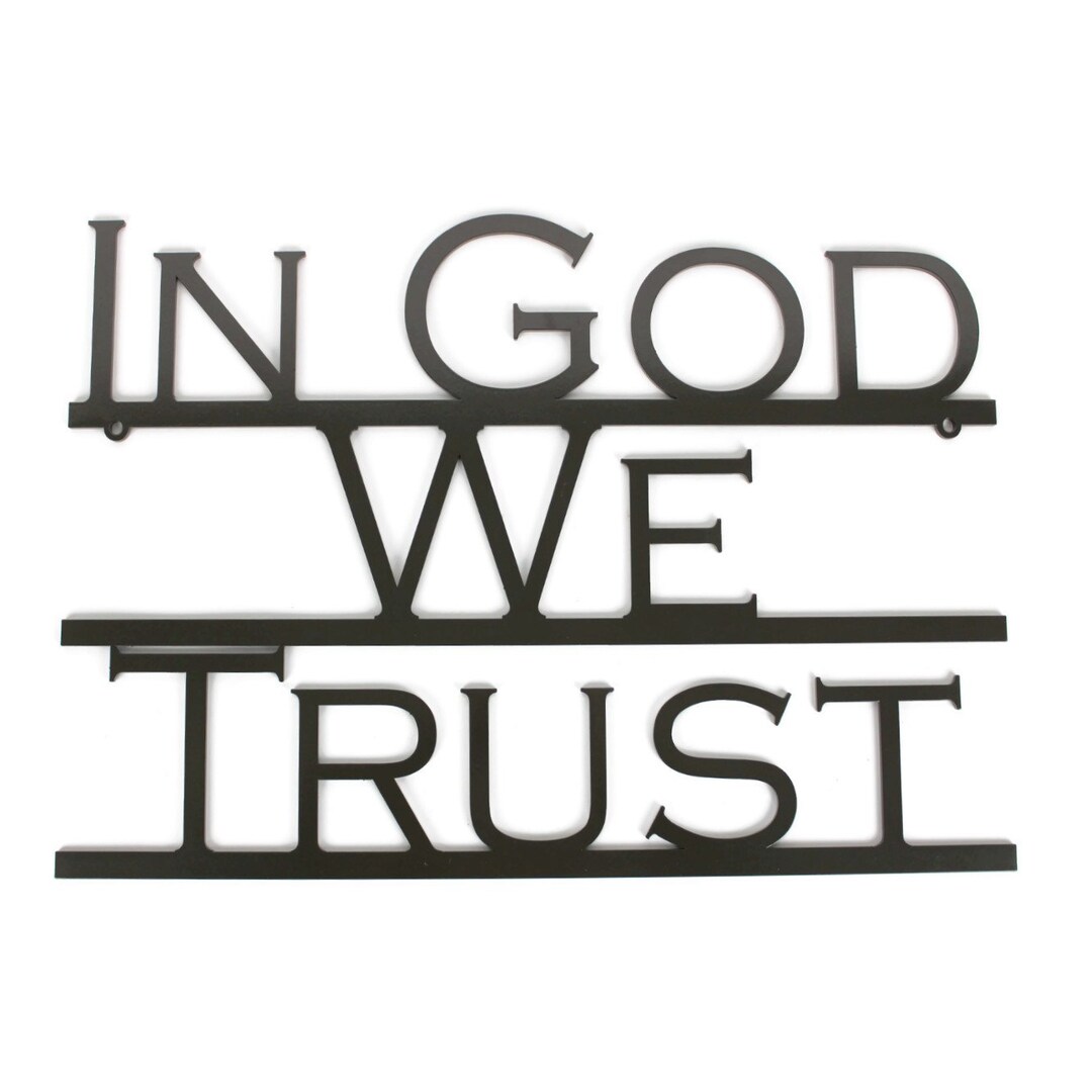 In God We Trust Metal Text Wall Art Sign of the United States - Etsy
