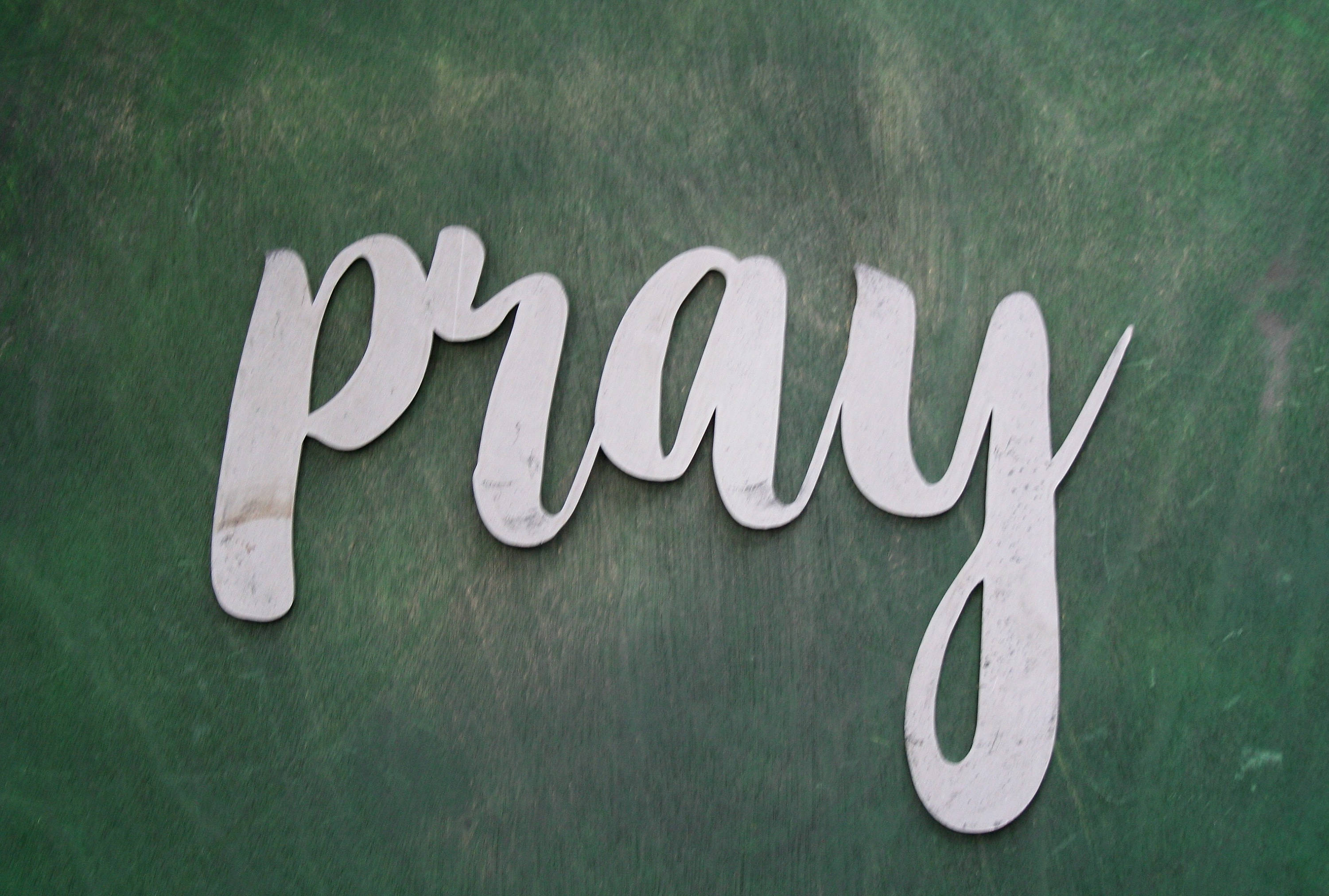 Pray Script Pray Metal Sign Metal Word Art Confirmation Gift Steel