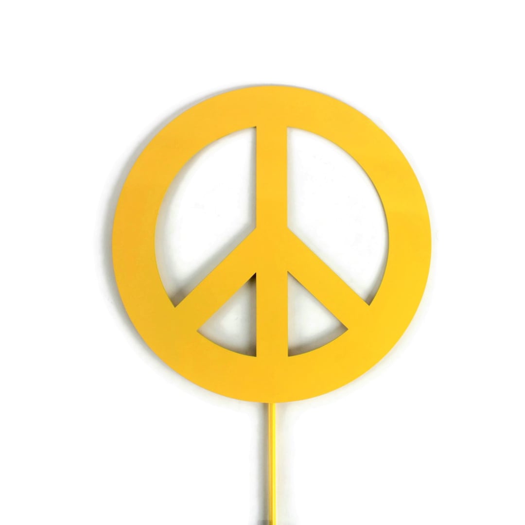 Metal Peace Sign Garden Stake or Stand 21 to 28 Inches Tall - Etsy