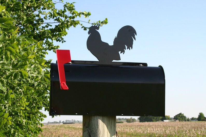 Rooster Mailbox Topper Metal Chicken Mailbox Topper Poultry | Etsy