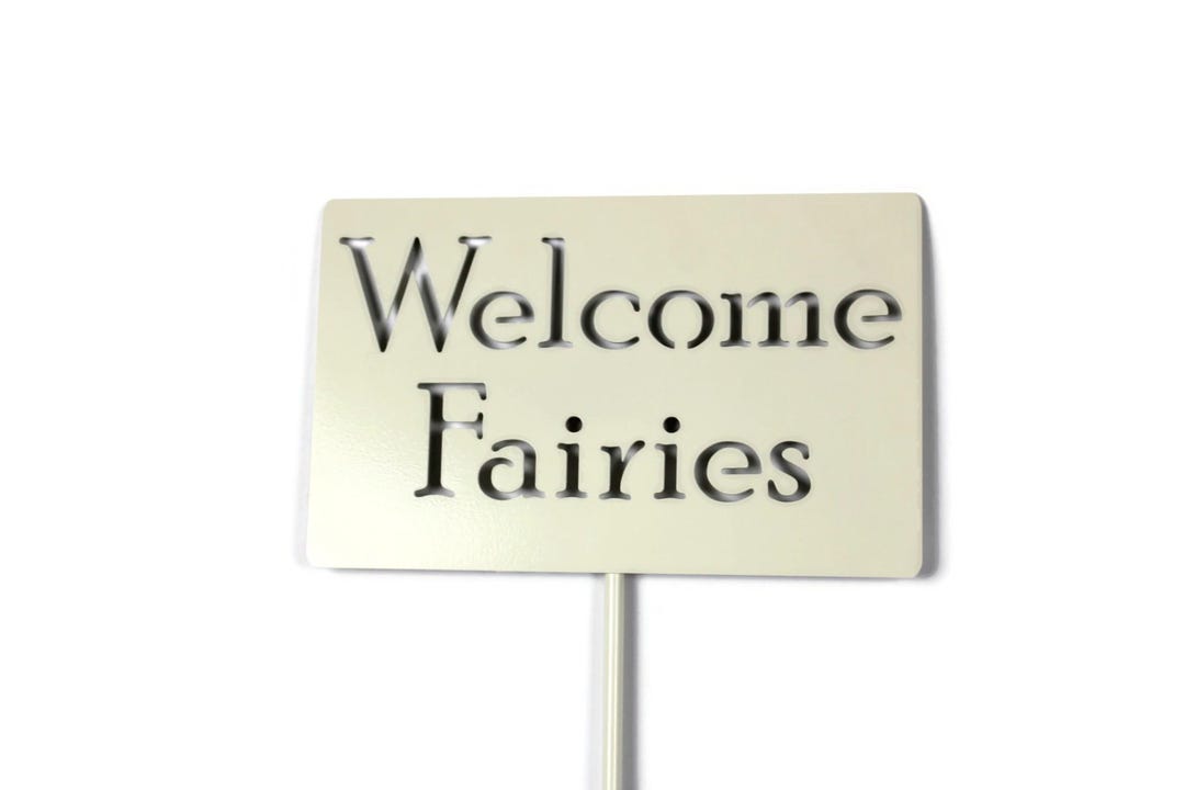 Welcome Fairies Metal Yard Sign 20 to 48 Inches Tall - Etsy