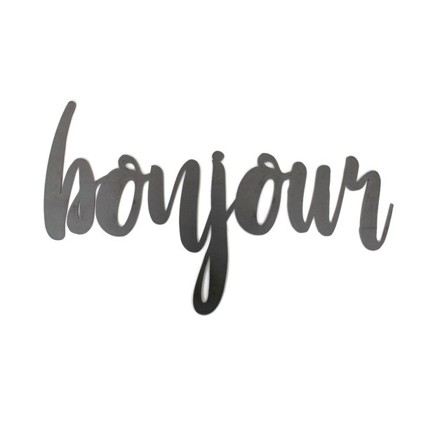 Bonjour Sign - Etsy