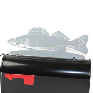Walleye Fish Metal Mailbox Topper 6.5 Inches Tall - Does Not Include a ...