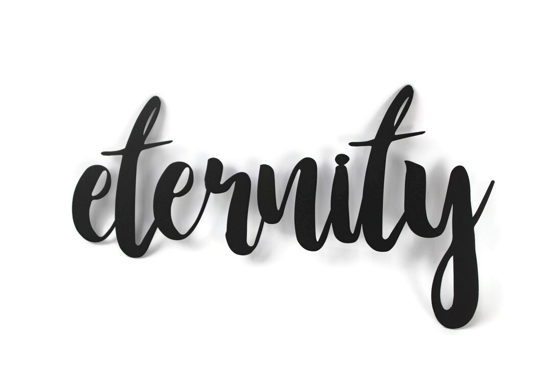 Eternity Metal Script Word Sign 14 to 17 Inches Wide - Etsy