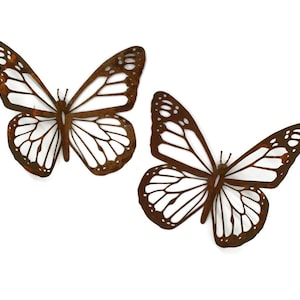 Monarch Butterfly Metal Garden Art 10 to 36" Purchase as Sets - Etsy