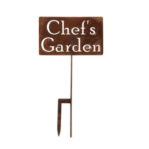 Chef's Garden Metal Garden Stake Sign 21 to 33 Inches Tall - Etsy