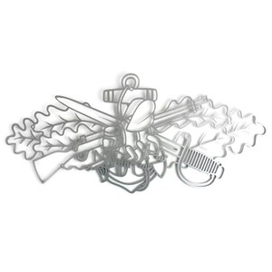 US Navy Seabee Service Pin: Powder Coated Metal Wall Art (22 Inches ...