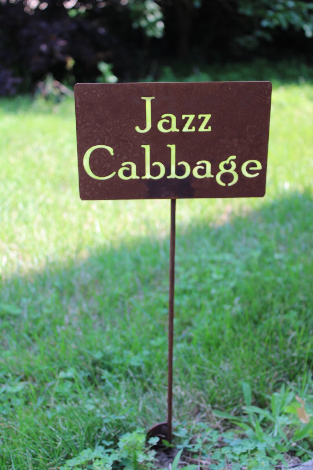 Jazz Cabbage Metal Garden Stake Sign 20 to 48 Inches Tall - Etsy