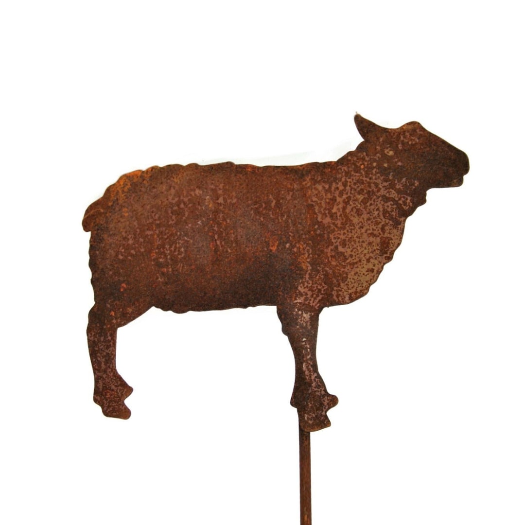 Sheep Metal Garden Stake 21 Inches Tall - Etsy