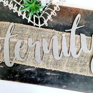 Eternity Metal Script Word Sign 14 to 17 Inches Wide - Etsy