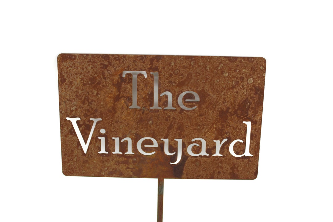 The Vineyard Metal Garden Stake Sign 21 to 33 Inches Tall - Etsy